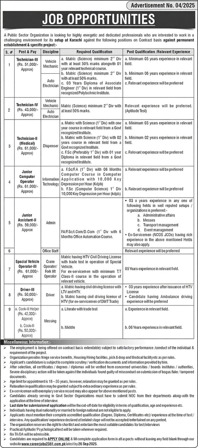 PO Box 2381 Jobs 2025 Online Apply - CareerJobs2381.com.pk - NESCOM